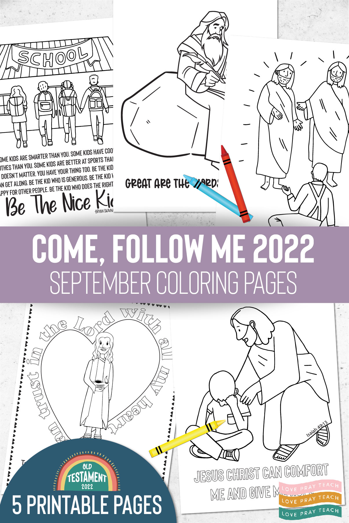 2022 Come, Follow Me Home and Family Coloring Pages